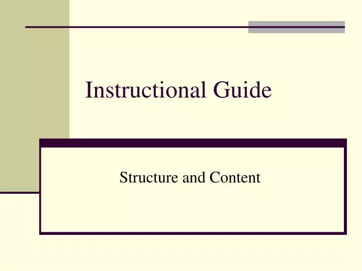PPT - Instructional Guide PowerPoint Presentation, free download - ID ...