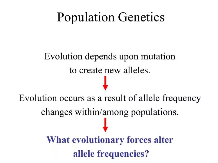 PPT - Population Genetics PowerPoint Presentation, free download - ID ...