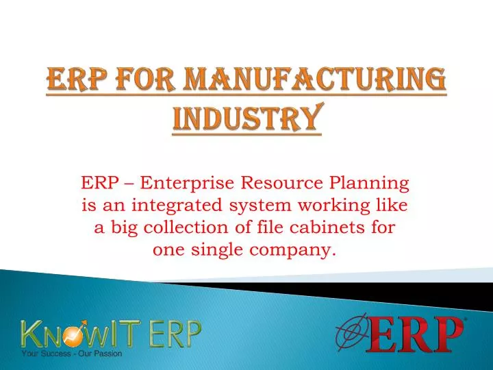 PPT - ERP for Manufacturing Industry Solutions PowerPoint Presentation ...