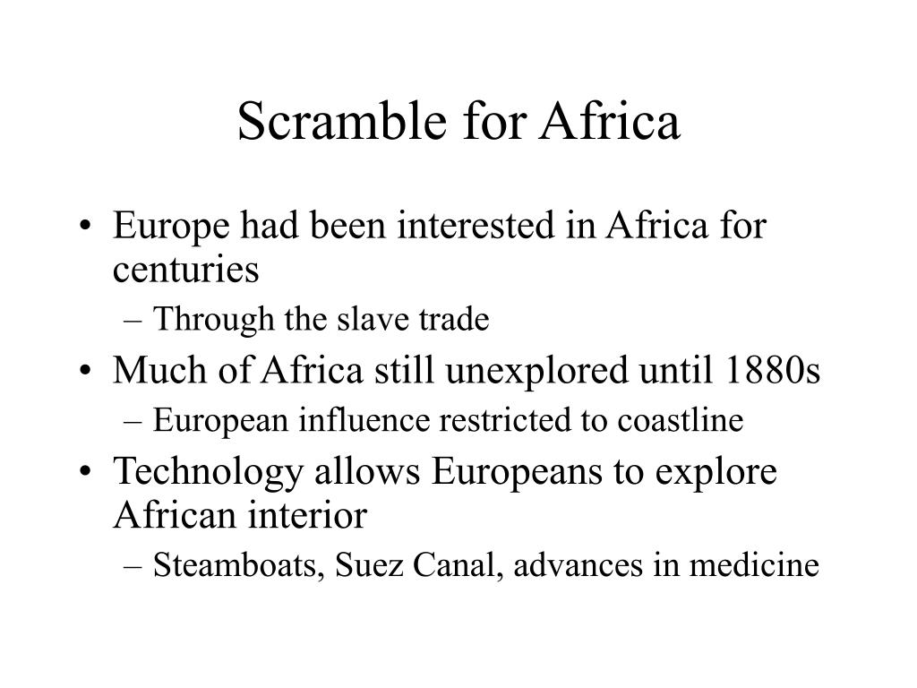 PPT - The Scramble for Africa 1880-1914 PowerPoint Presentation, free ...