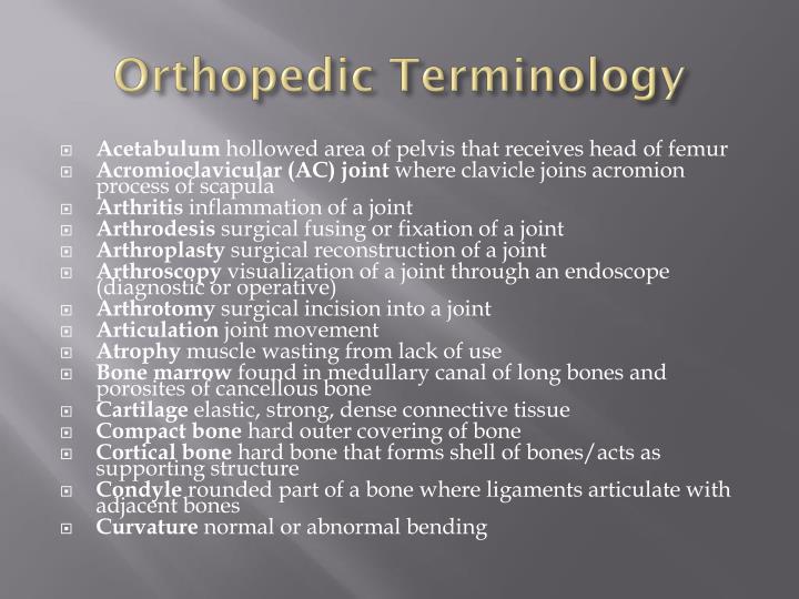 PPT - Orthopedic Surgery PowerPoint Presentation - ID:1759516