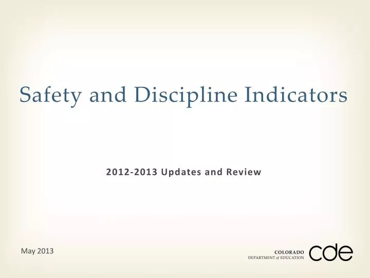PPT - Safety and Discipline Indicators PowerPoint Presentation, free ...