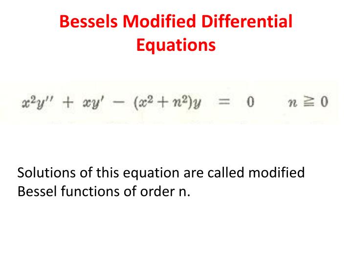 Ppt Bessels Equation And Bessel Functions Powerpoint Presentation