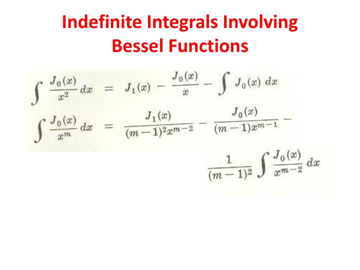 PPT - BESSEL’S EQUATION AND BESSEL FUNCTIONS : PowerPoint Presentation ...