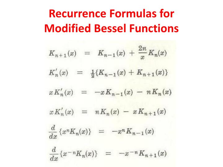 PPT - BESSEL’S EQUATION AND BESSEL FUNCTIONS : PowerPoint Presentation - ID:1759692