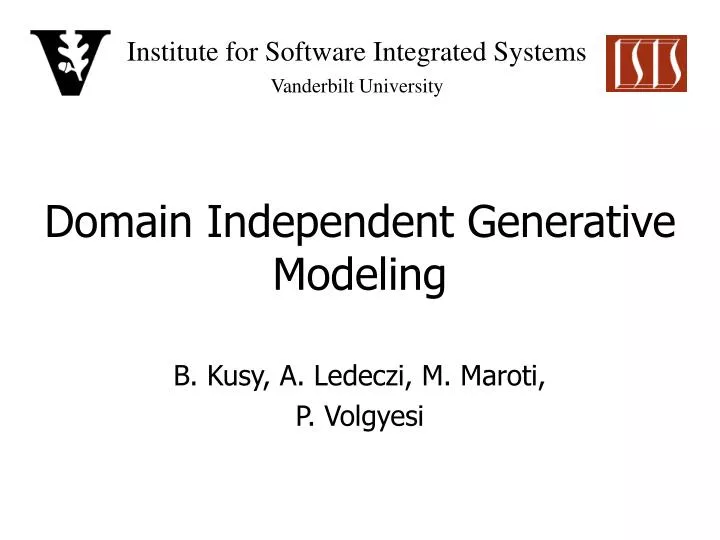 PPT - Domain Independent Generative Modeling PowerPoint Presentation ...
