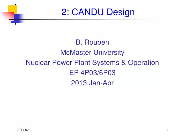 PPT - 2: CANDU Design PowerPoint Presentation, free download - ID:1760808