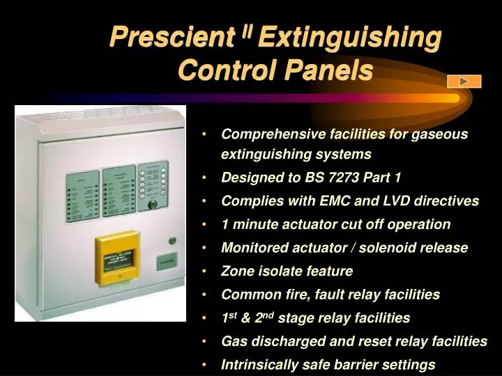 PPT - Prescient II Extinguishing Control Panels PowerPoint Presentation ...