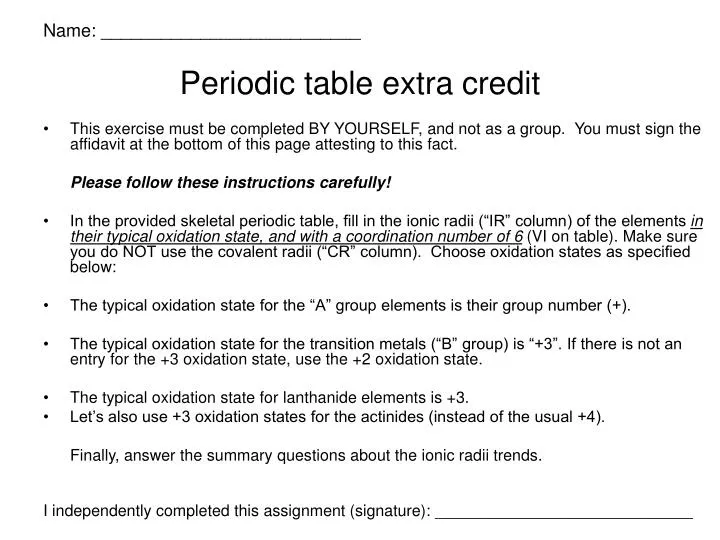 PPT - Name: __________________________ PowerPoint Presentation, free ...