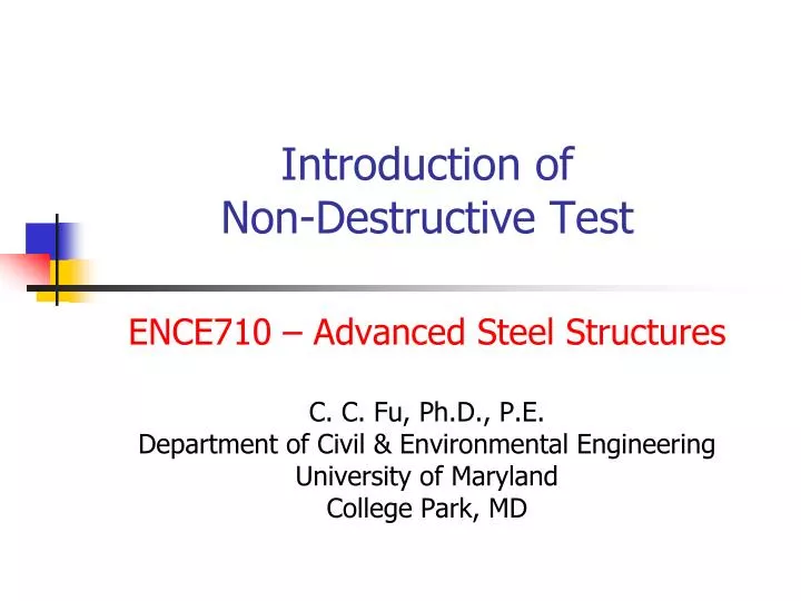 PPT - Introduction of Non-Destructive Test PowerPoint Presentation ...