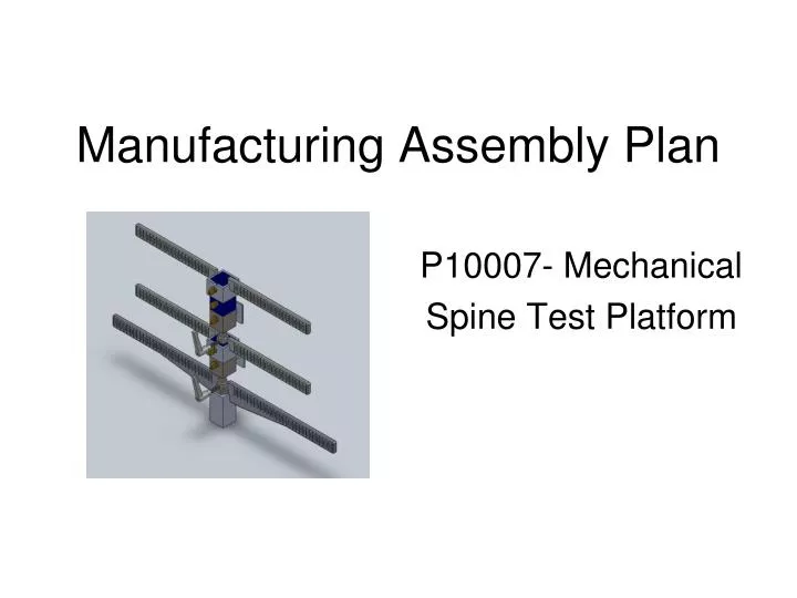 PPT - Manufacturing Assembly Plan PowerPoint Presentation, free ...