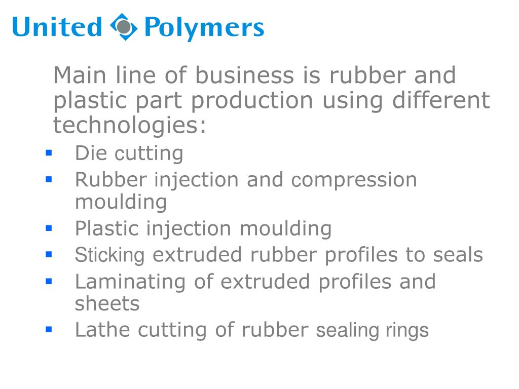 PPT - United Polymers s.r.o. is English (90%)- Czech (10%) company ...
