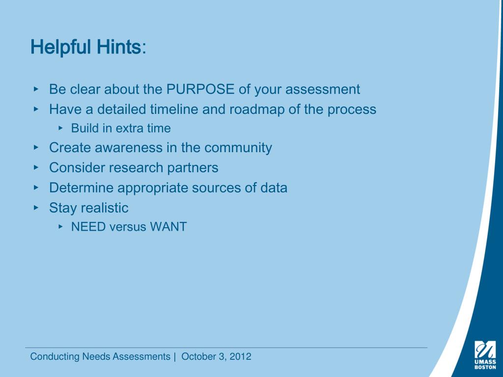 PPT - Conducting Community Needs Assessments : Planning for the growing ...