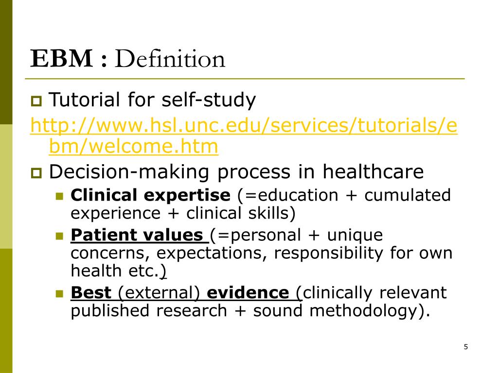 PPT - Medical Literature as a Resource for Evidence-Based Medicine. An ...