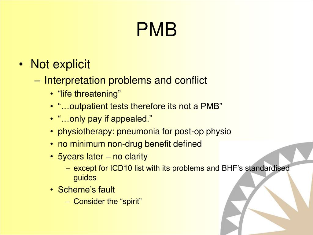 PPT - Why a new PMB package? What’s wrong with what we have? PowerPoint ...