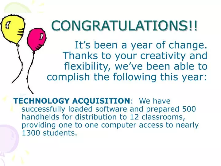 PPT - CONGRATULATIONS!! PowerPoint Presentation, free download - ID:1762882