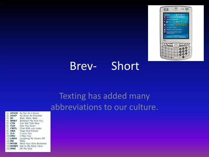 PPT - Brev - Short PowerPoint Presentation, free download - ID:1763619
