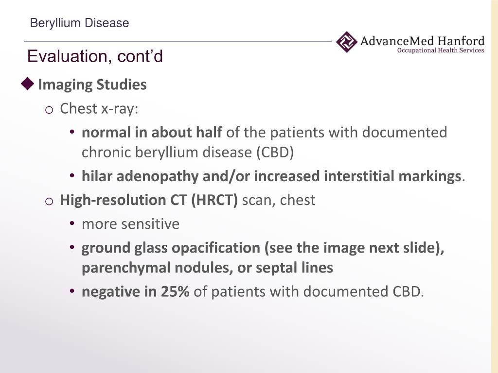 PPT - Beryllium Disease: Increasing Awareness/Protecting Worker Health ...