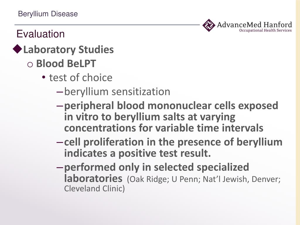 PPT - Beryllium Disease: Increasing Awareness/Protecting Worker Health ...
