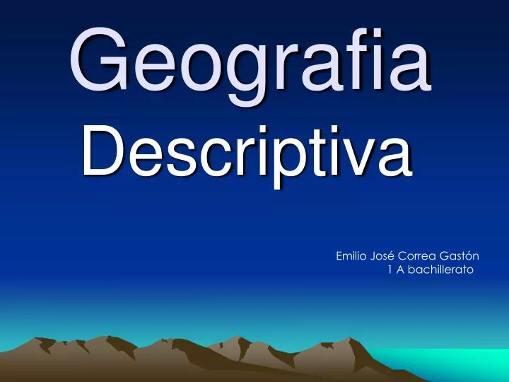 PPT - Geografia PowerPoint Presentation, free download - ID:1764295