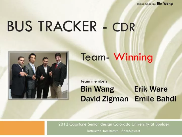 PPT - Bus tracker - Cdr PowerPoint Presentation, free download - ID:1764308