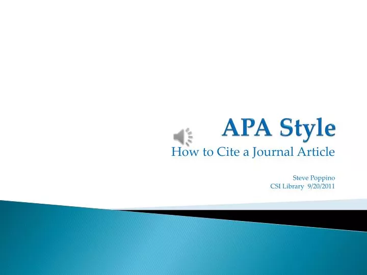 PPT - APA Style PowerPoint Presentation, free download - ID:1764592