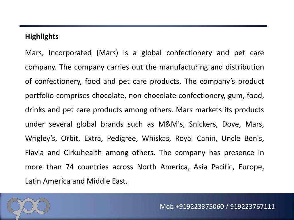 PPT - Mars, Incorporated - Strategic SWOT Analysis Review PowerPoint ...