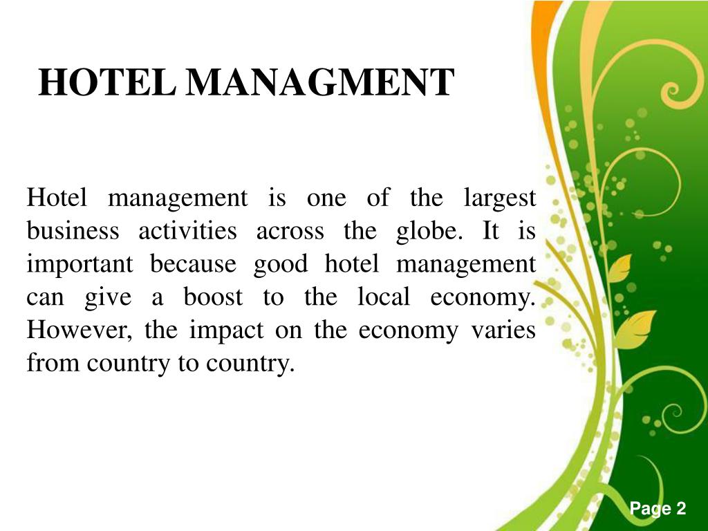 PPT - Hotel Management PowerPoint Presentation, free download - ID:1765669