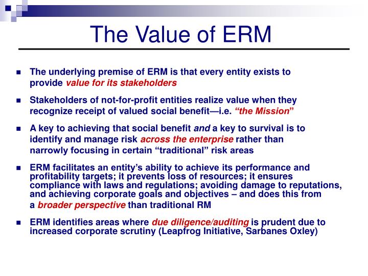 PPT - Enterprise Risk Management PowerPoint Presentation - ID:1765677