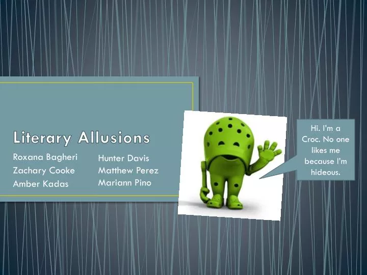 PPT - Literary Allusions PowerPoint Presentation, free download - ID ...
