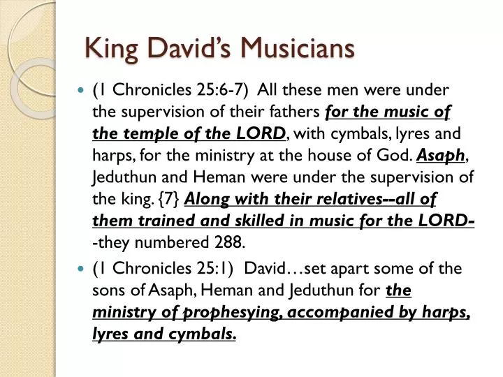 PPT - King David’s Musicians PowerPoint Presentation, free download ...