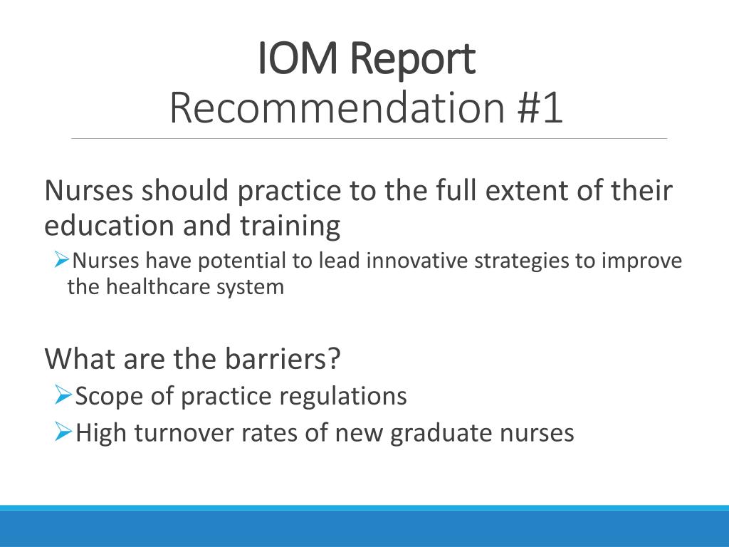 PPT - The IOM Report: Impact on Developing Michigan’s Nursing Leaders ...