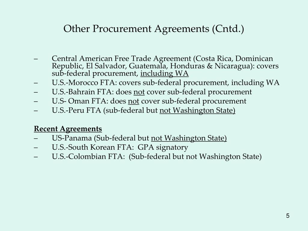 PPT - International Trade Agreements And Government Procurement ...