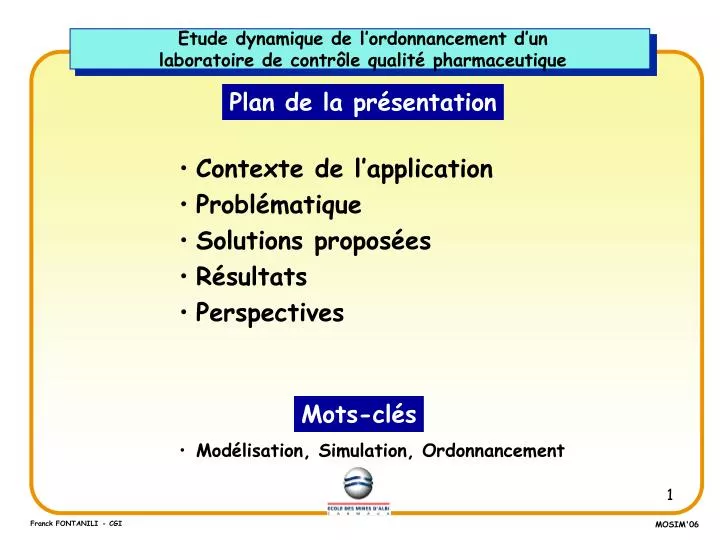 PPT - Plan de la présentation PowerPoint Presentation, free download ...