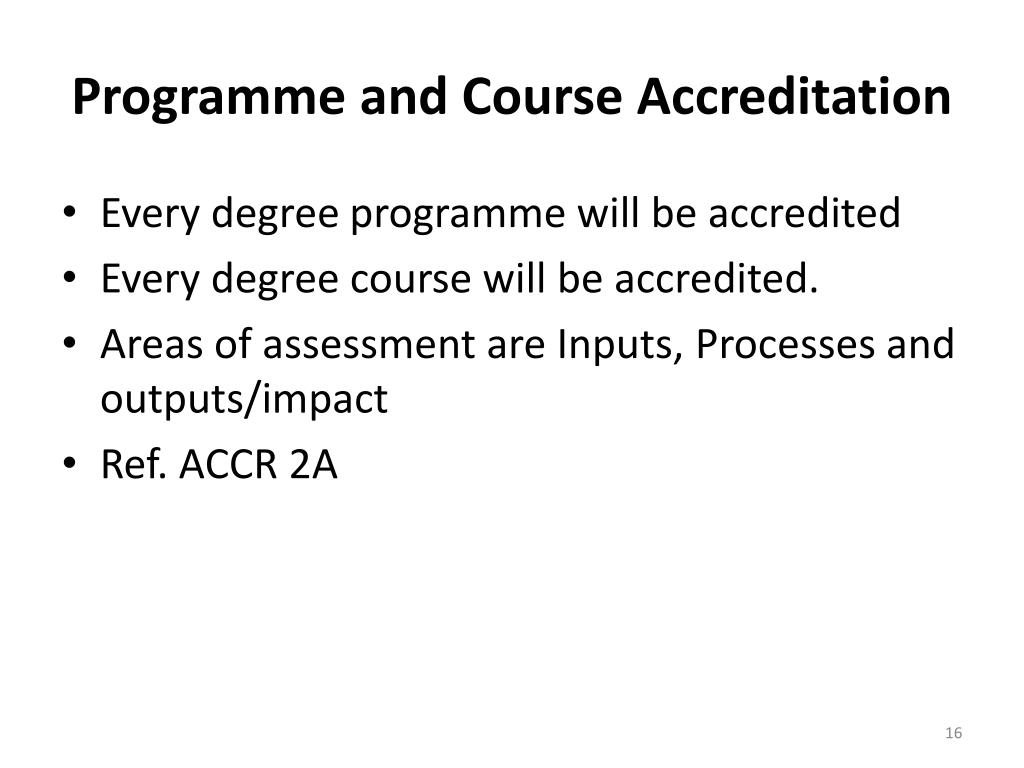 PPT - ACCREDITATION OF HIGHER EDUCATION INSTITUTIONS,THEIR PROGRAMMES ...
