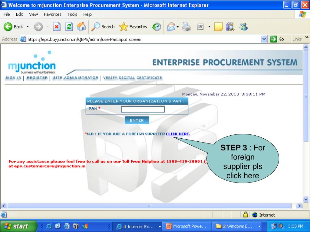 PPT - MRPL Mangalore E-procurement System SUPPLIER REGISTRATION MANUAL ...