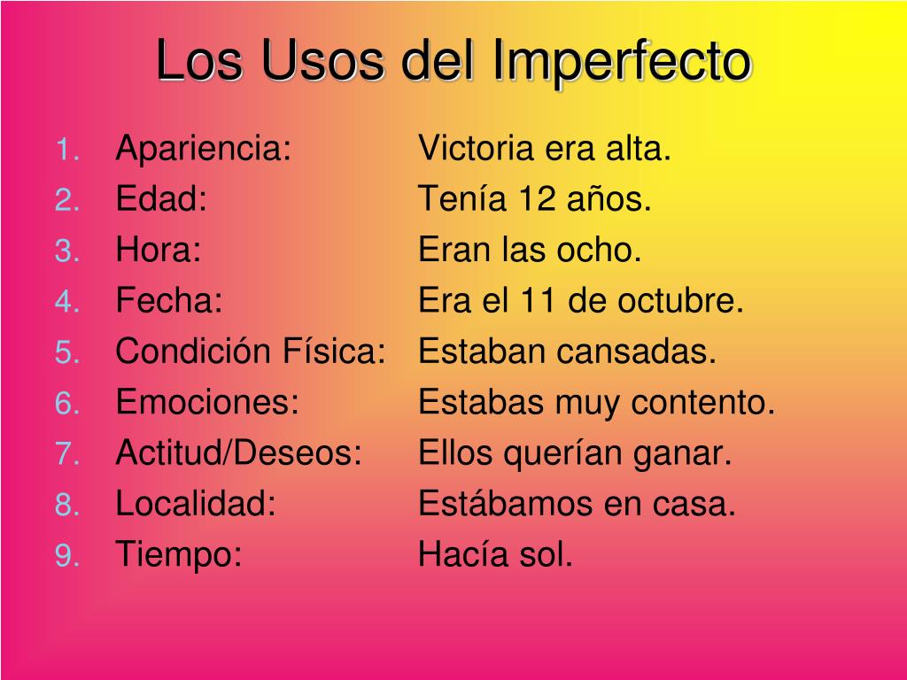 PPT - El Imperfecto Otro tiempo pasado en espa ñol PowerPoint ...