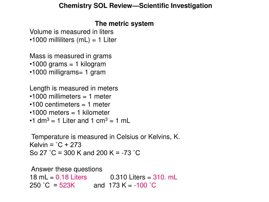 PPT - Chemistry SOL Review by Anne Mooring (Jamestown High School ...