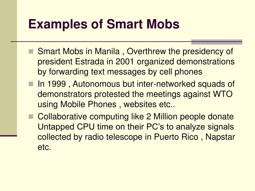 PPT - Book Report on SMART MOBS The next social revolution PowerPoint ...