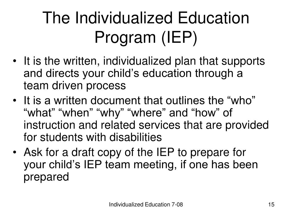 PPT - Individualized Education An Overview of the Special Education ...