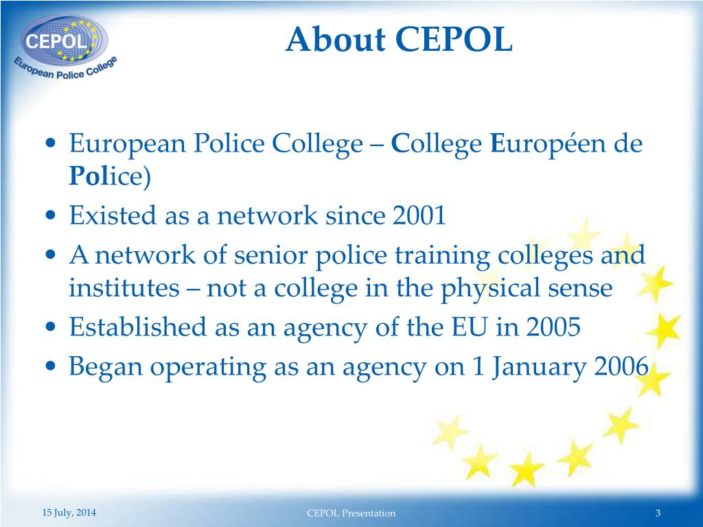 PPT - CEPOL - European Police College PowerPoint Presentation, free ...