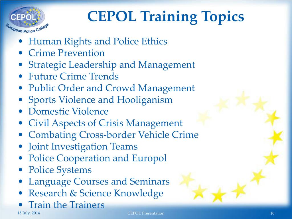 PPT - CEPOL - European Police College PowerPoint Presentation, free ...