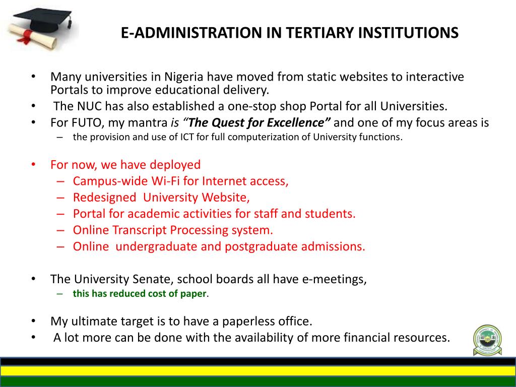 PPT - IMPERATIVES OF E-GOVERNMENT AND THE FUTURE OF NIGERIA PowerPoint ...