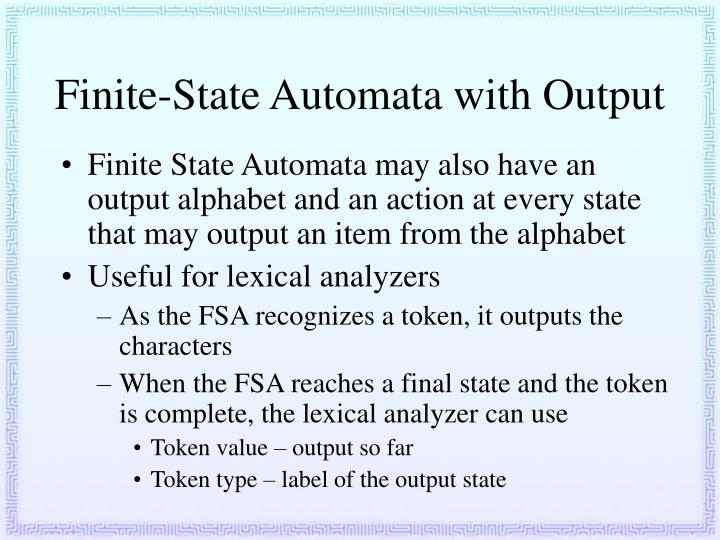 PPT - Compiler Design 2. Regular Expressions & Finite State Automata ...
