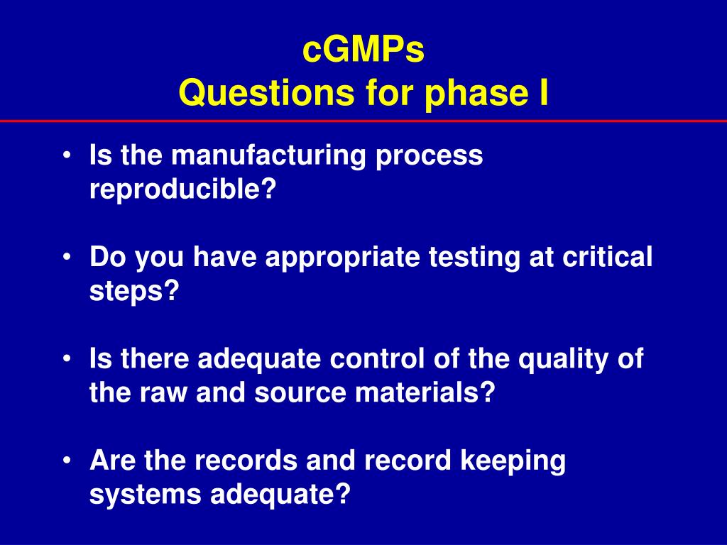 PPT - The chemistry, manufacturing and controls (CMC) section of a gene ...