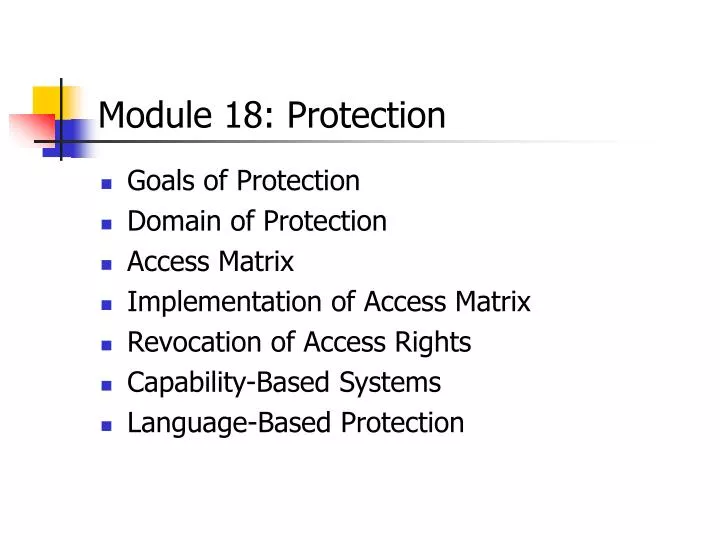 PPT - Module 18: Protection PowerPoint Presentation, free download - ID ...
