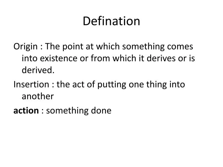 PPT - Defination PowerPoint Presentation, free download - ID:1770242