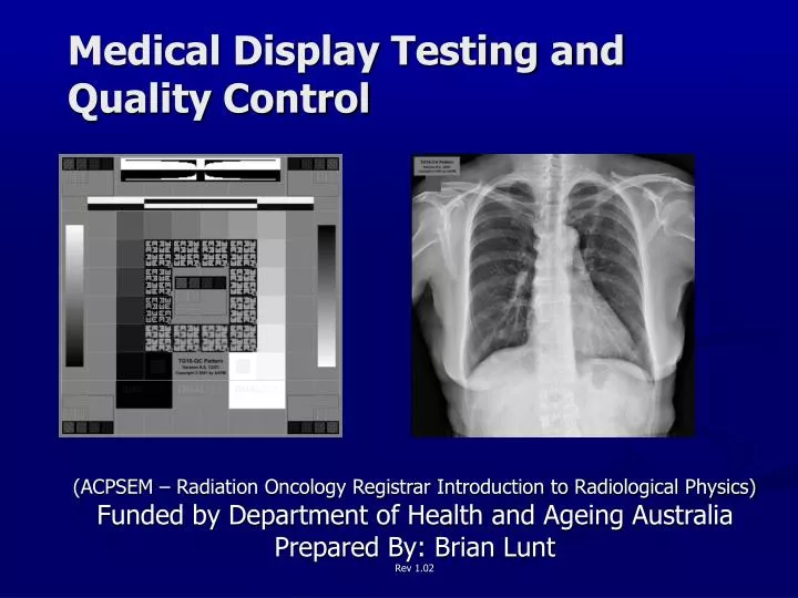 PPT - Medical Display Testing and Quality Control PowerPoint ...