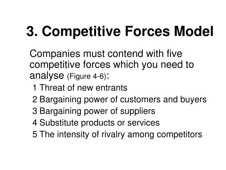 PPT - 3. Competitive Forces Model PowerPoint Presentation, free ...