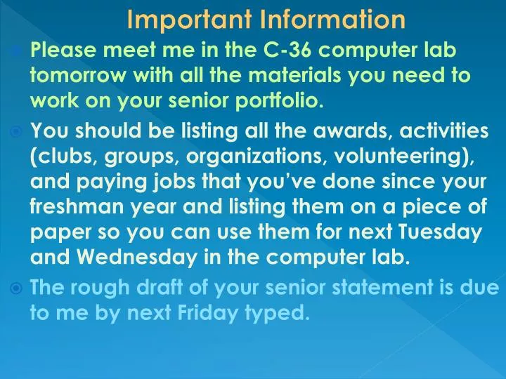 PPT - Important Information PowerPoint Presentation, free download - ID ...